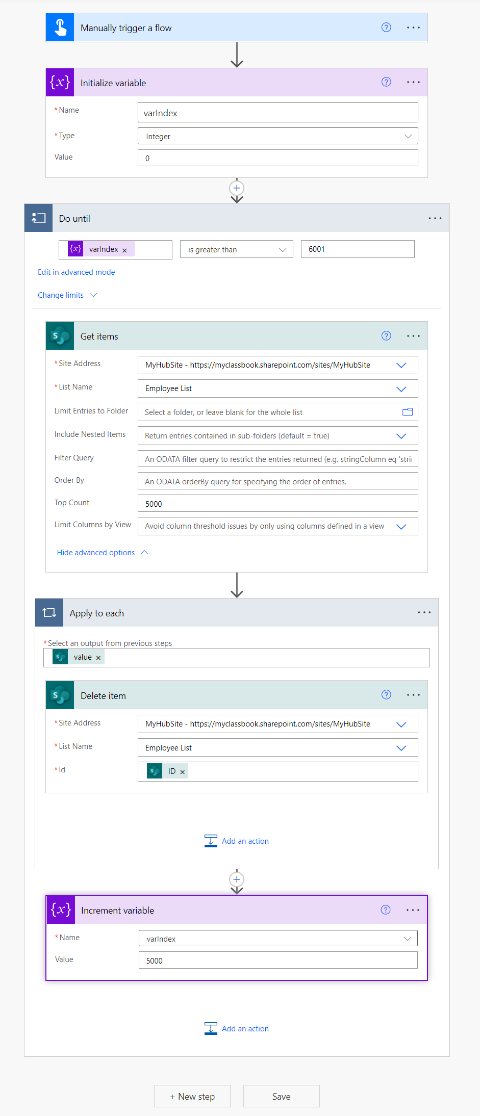 bulk-delete-the-sharepoint-list-items-using-power-automate-flow